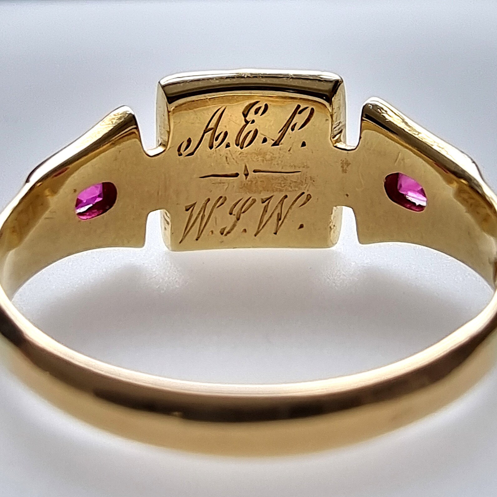 Victorian 18ct Gold Pearl, Ruby & Diamond Ring - Etsy