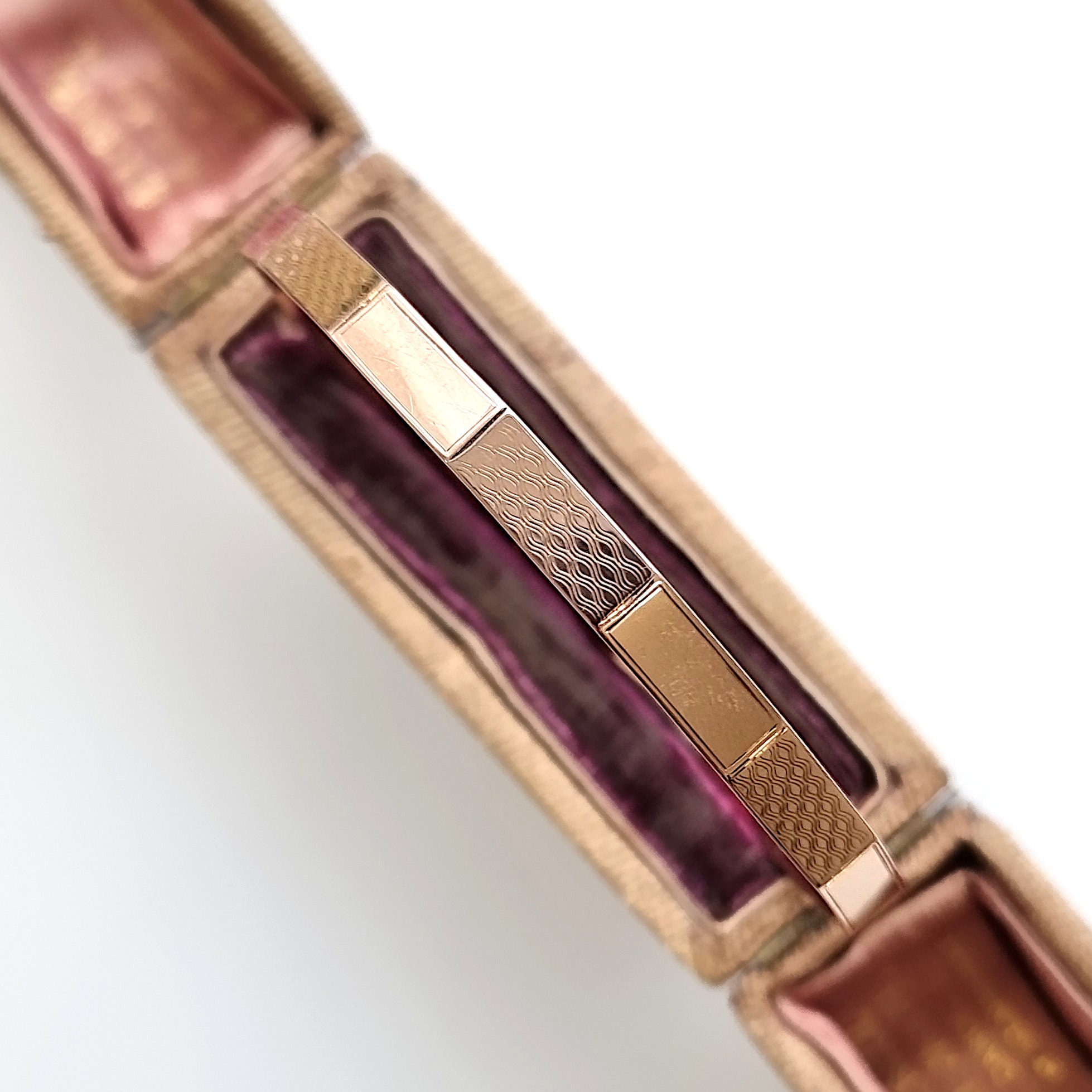 Art Deco 9ct Rose Gold Engine Turned Engraved Bangle, Hallmarked ...