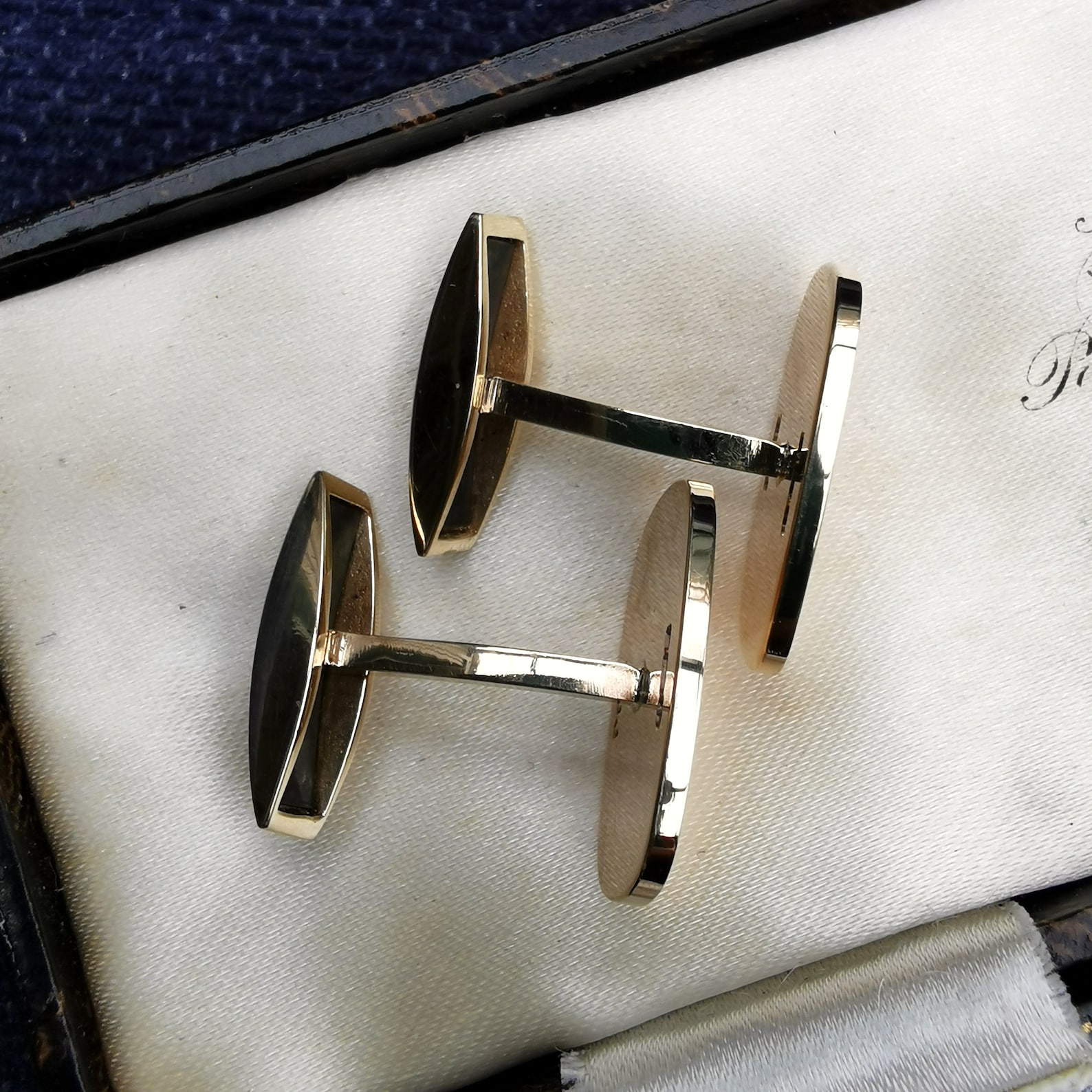Vintage 9ct Gold Swivel Back Cufflinks - Etsy