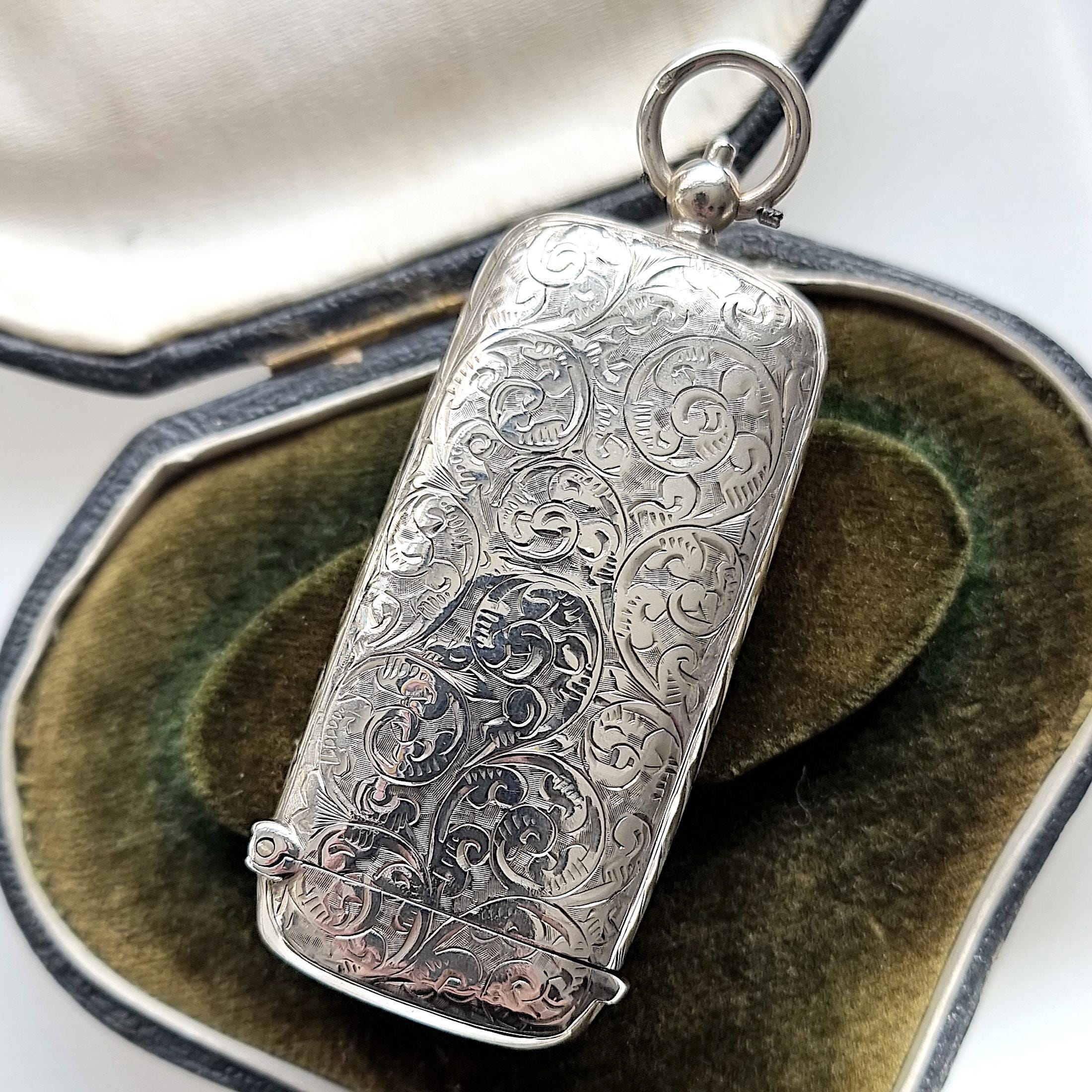 Antique Sterling Silver Sovereign Holder & Vesta Case - Etsy