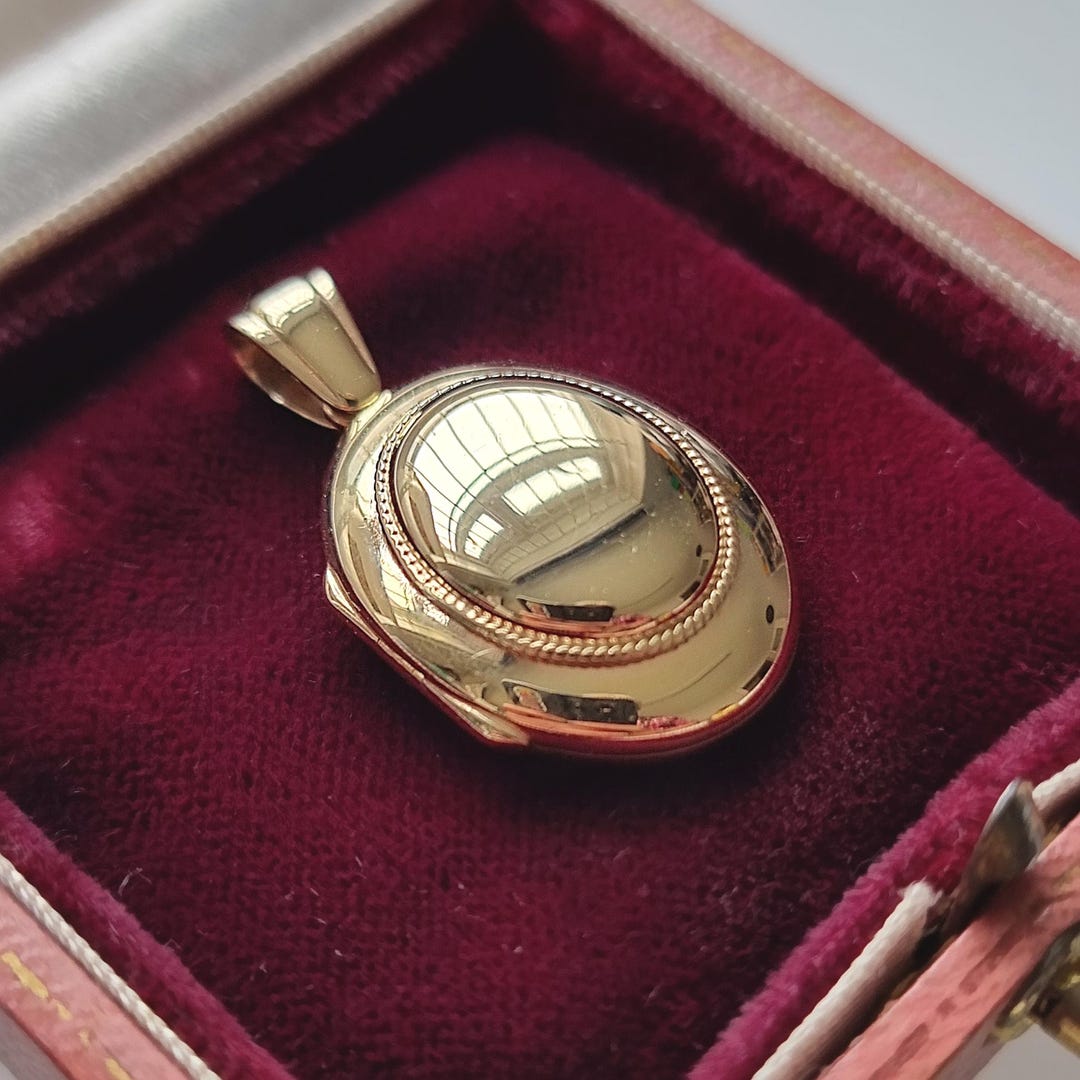 Vintage 9ct Yellow Gold Oval Locket, Hallmarked Birmingham 1997 - Etsy