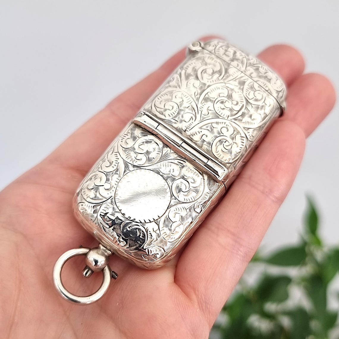 Antique Sterling Silver Sovereign Holder & Vesta Case - Etsy