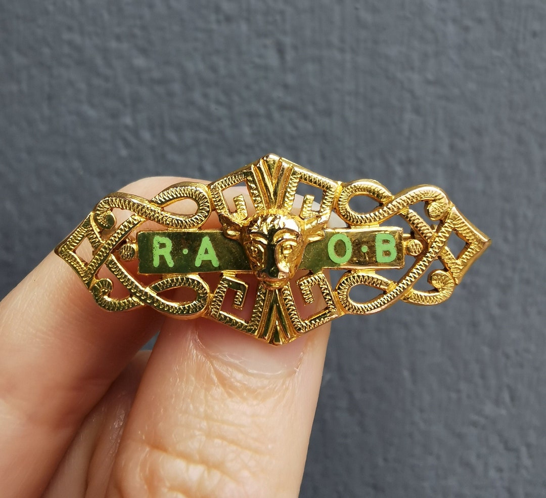 Vintage 9ct Gold RAOB Masonic Brooch - Etsy