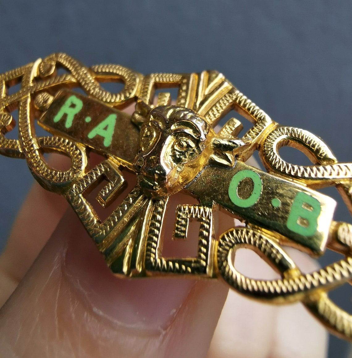 Vintage 9ct Gold RAOB Masonic Brooch - Etsy