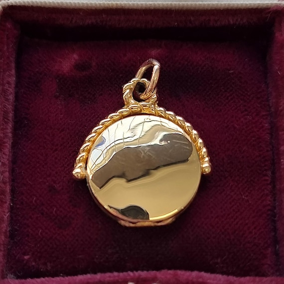Vintage 9ct Yellow Gold Old Cut Diamond Swivel Locket - Gem