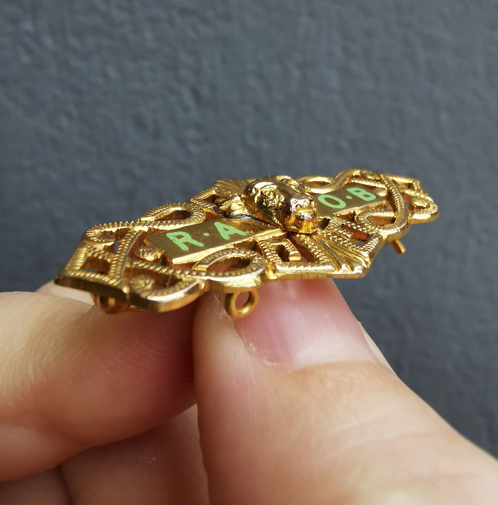Vintage 9ct Gold RAOB Masonic Brooch - Etsy