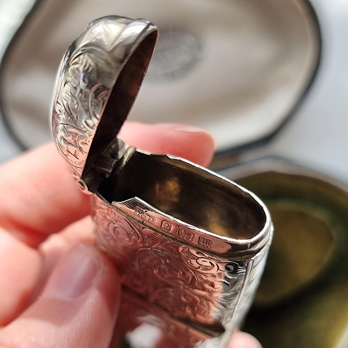 Antique Sterling Silver Sovereign Holder & Vesta Case - Etsy