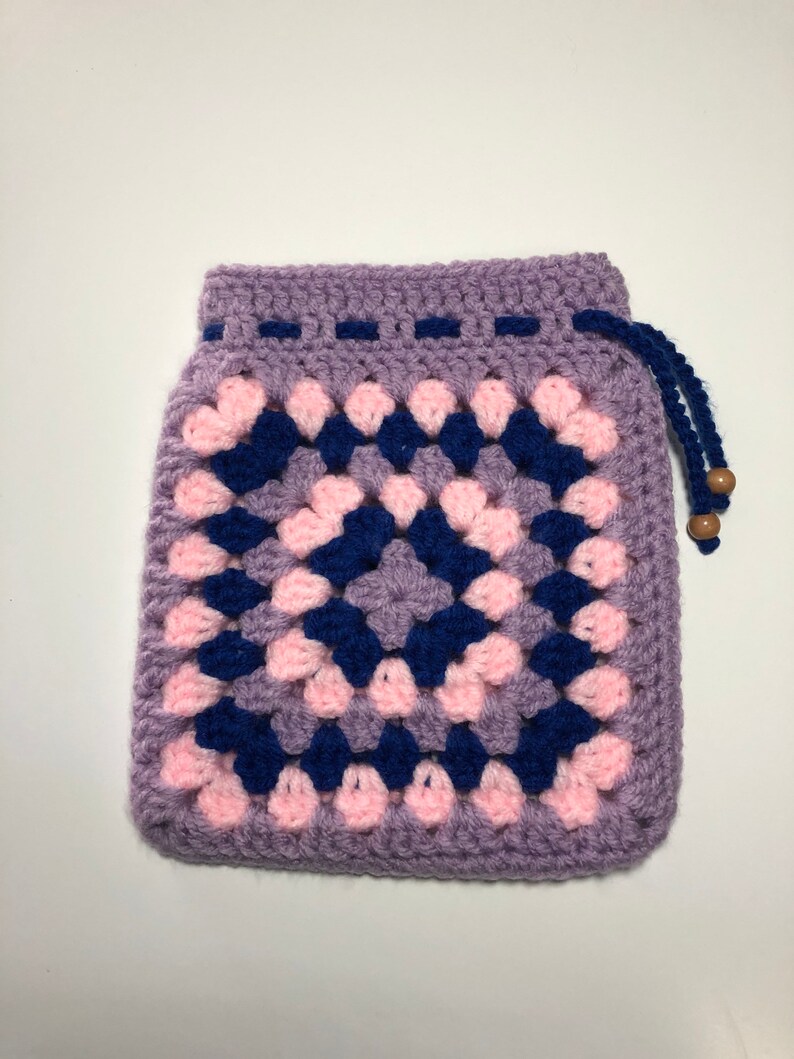 Drawstring Granny Square Pouch - Etsy