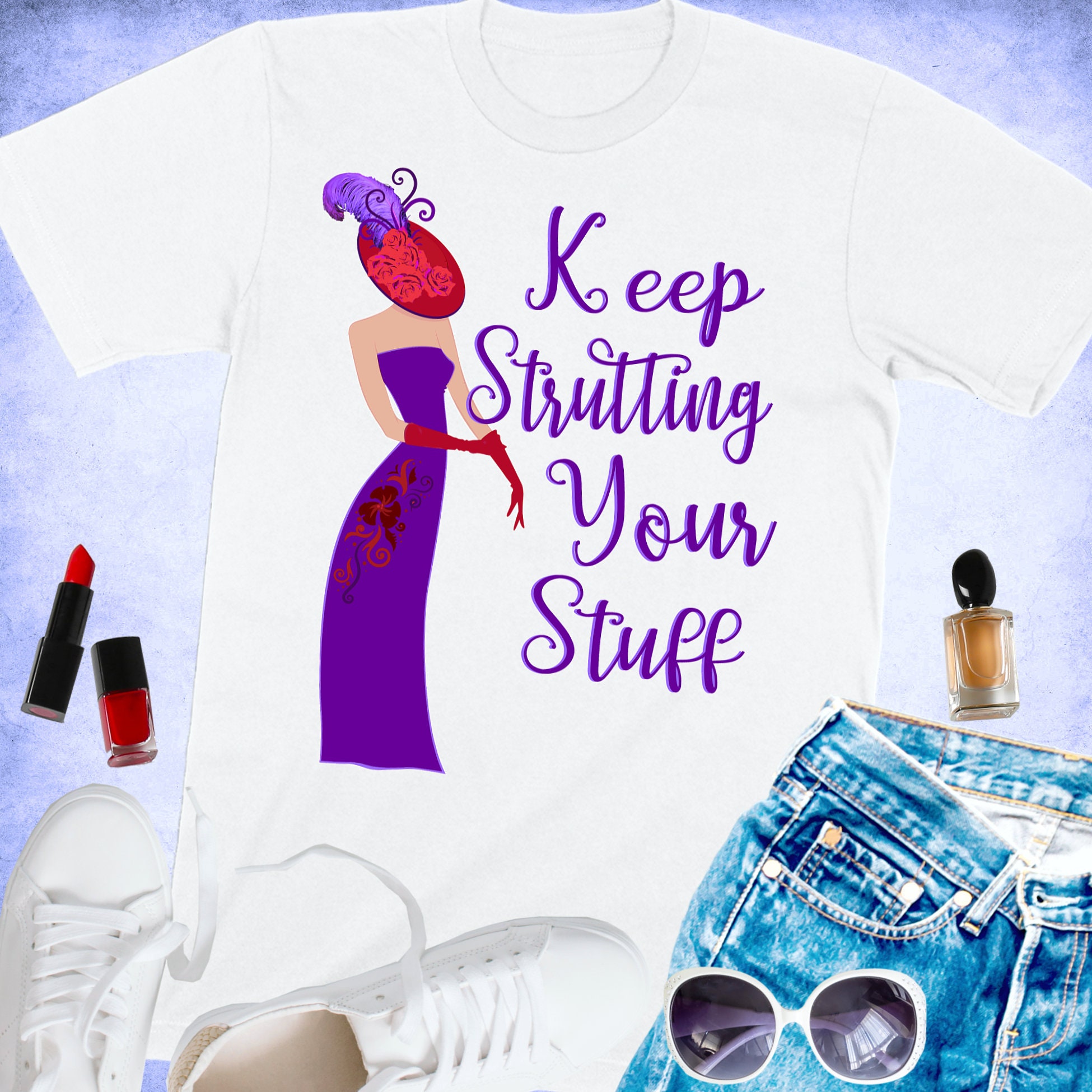 Keep Strutting Your Stuff / Vintage Style Red Hat Society - Etsy