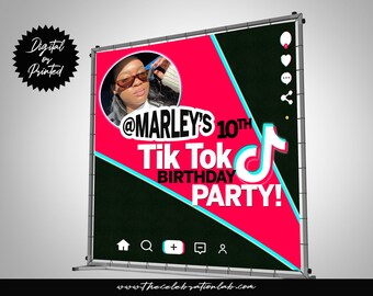 Tik Tok Backdrop | Etsy