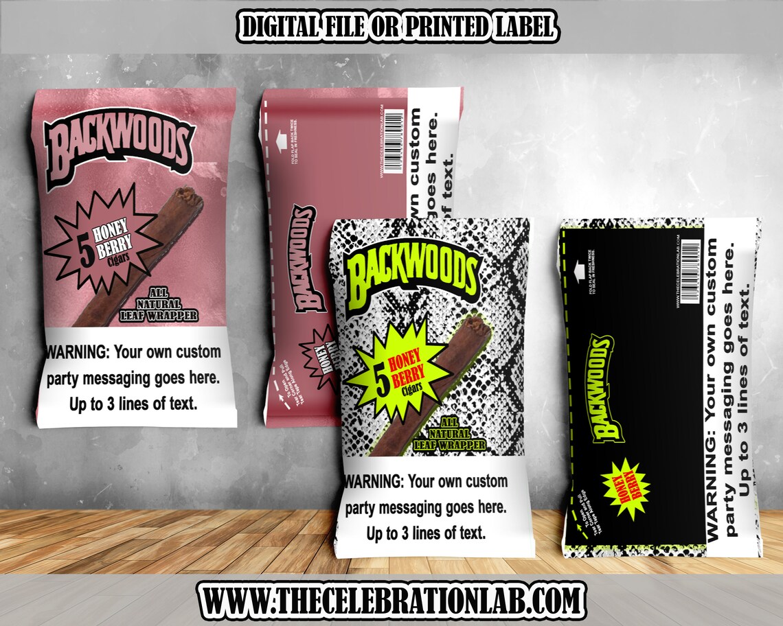 Custom Backwoods Wrapper Label Flavored Cigar Wrapper Labels | Etsy