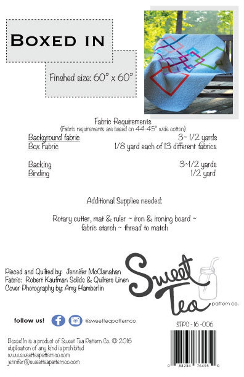 Boxed in Quilt PDF Pattern | Etsy