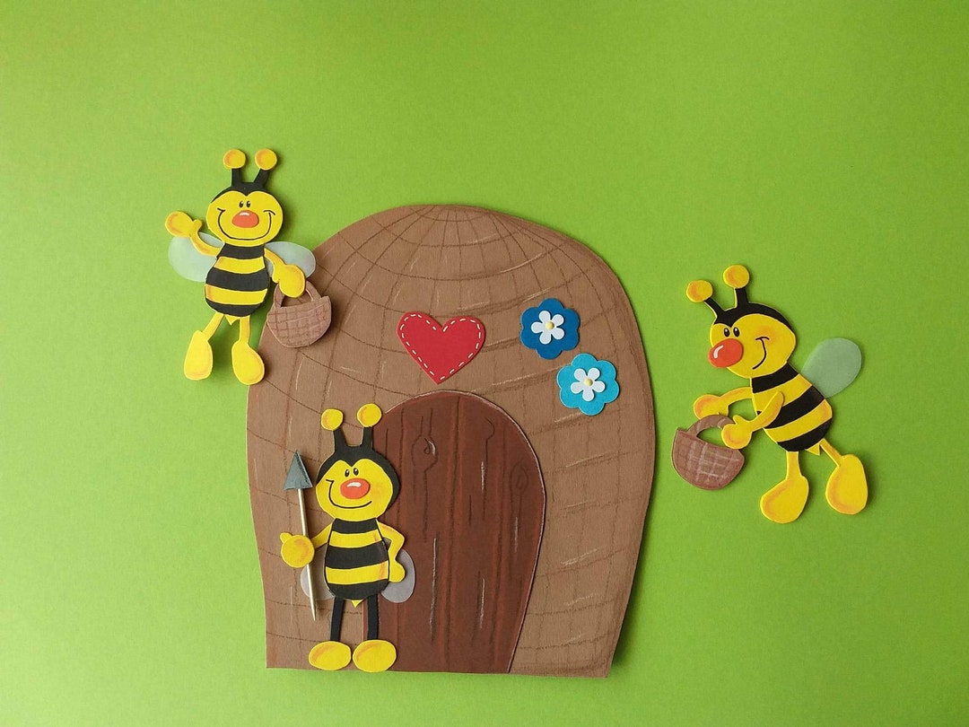 Window Picture Clay Cardboard Beehive 3 Parts - Etsy