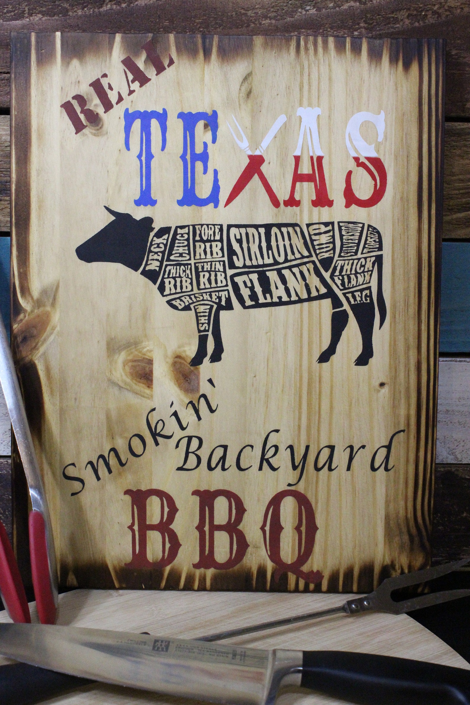 Wooden Texas BBQ Sign/backyard BBQ Sign/texas Wall Art - Etsy