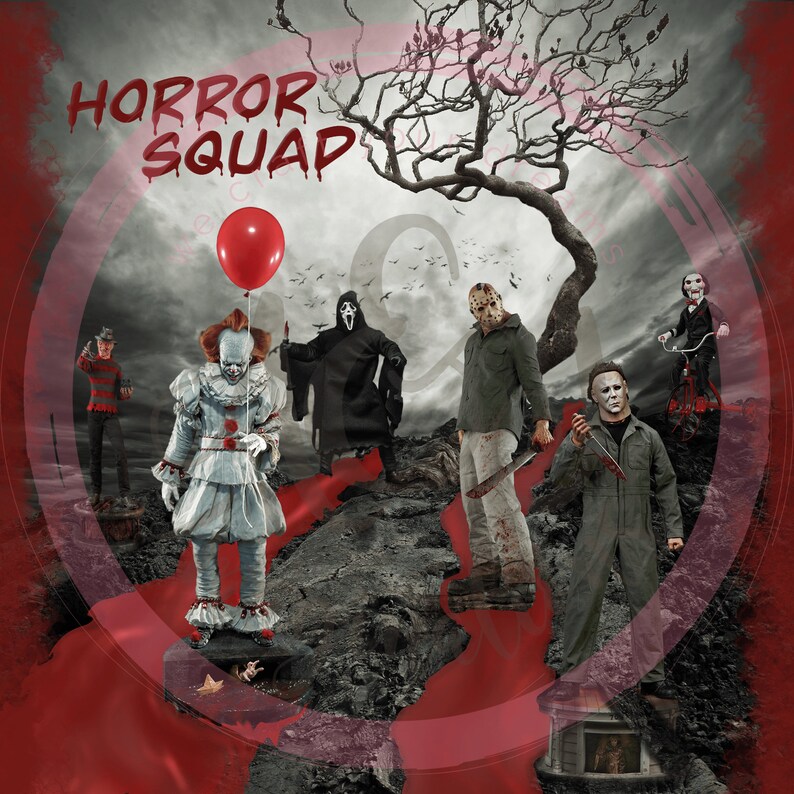 Horror Squad PNG Graphic - Etsy