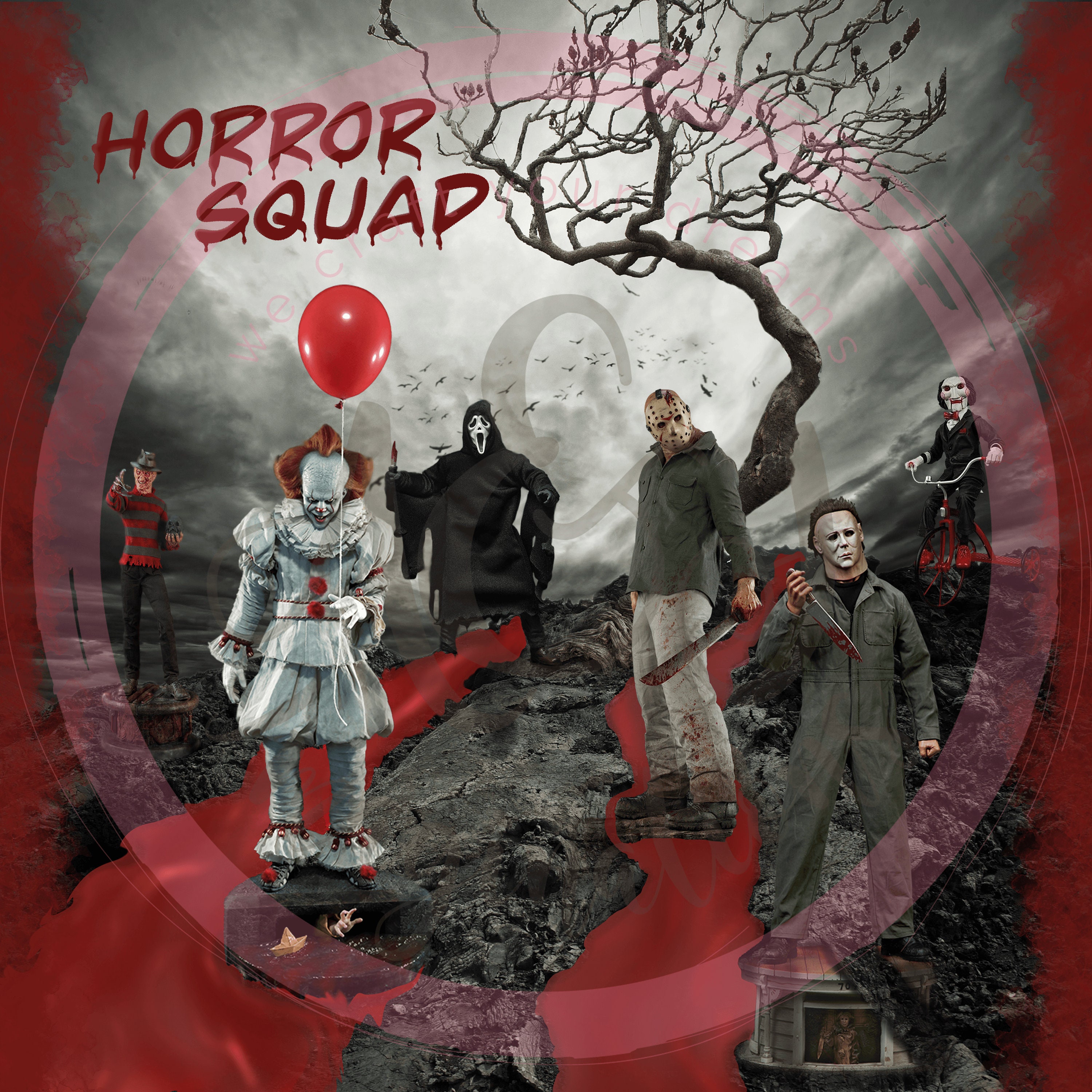 Horror Squad PNG Graphic - Etsy