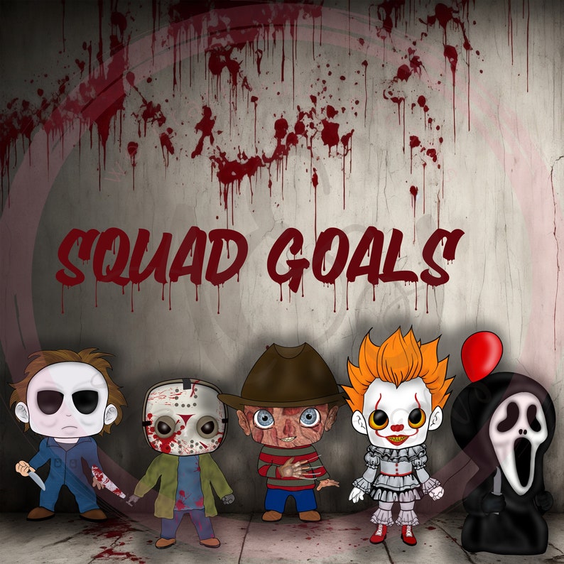 Chibi Horror Squad PNG Digital Download - Etsy