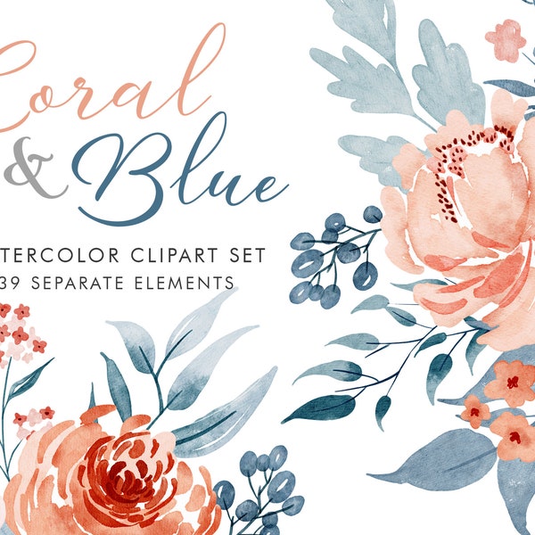 Coral Digital Paper - Etsy