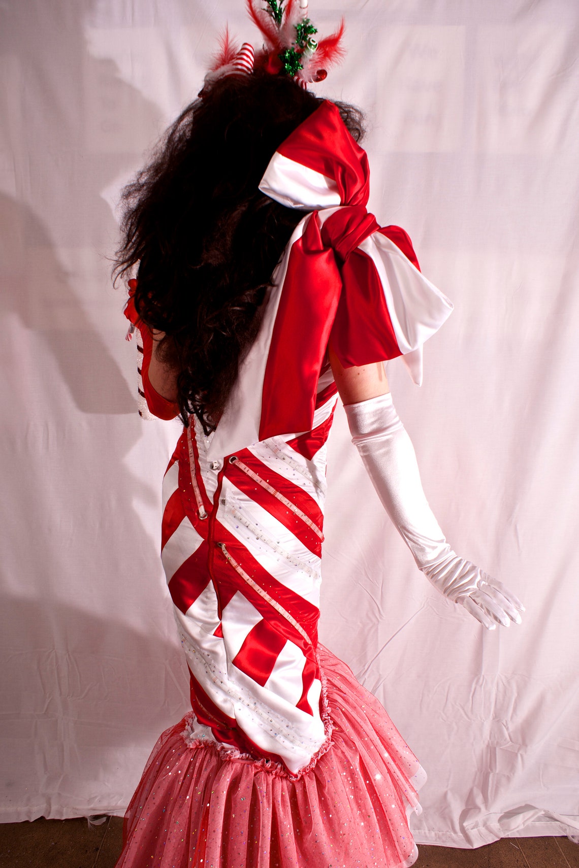 Drag Queen - LIGHT UP Candy Cane Costume - One Size Only - Shoes NOT ...