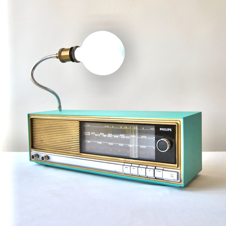 Recycled Retro Lamp From Original Philips Radio From the 1960s - Etsy