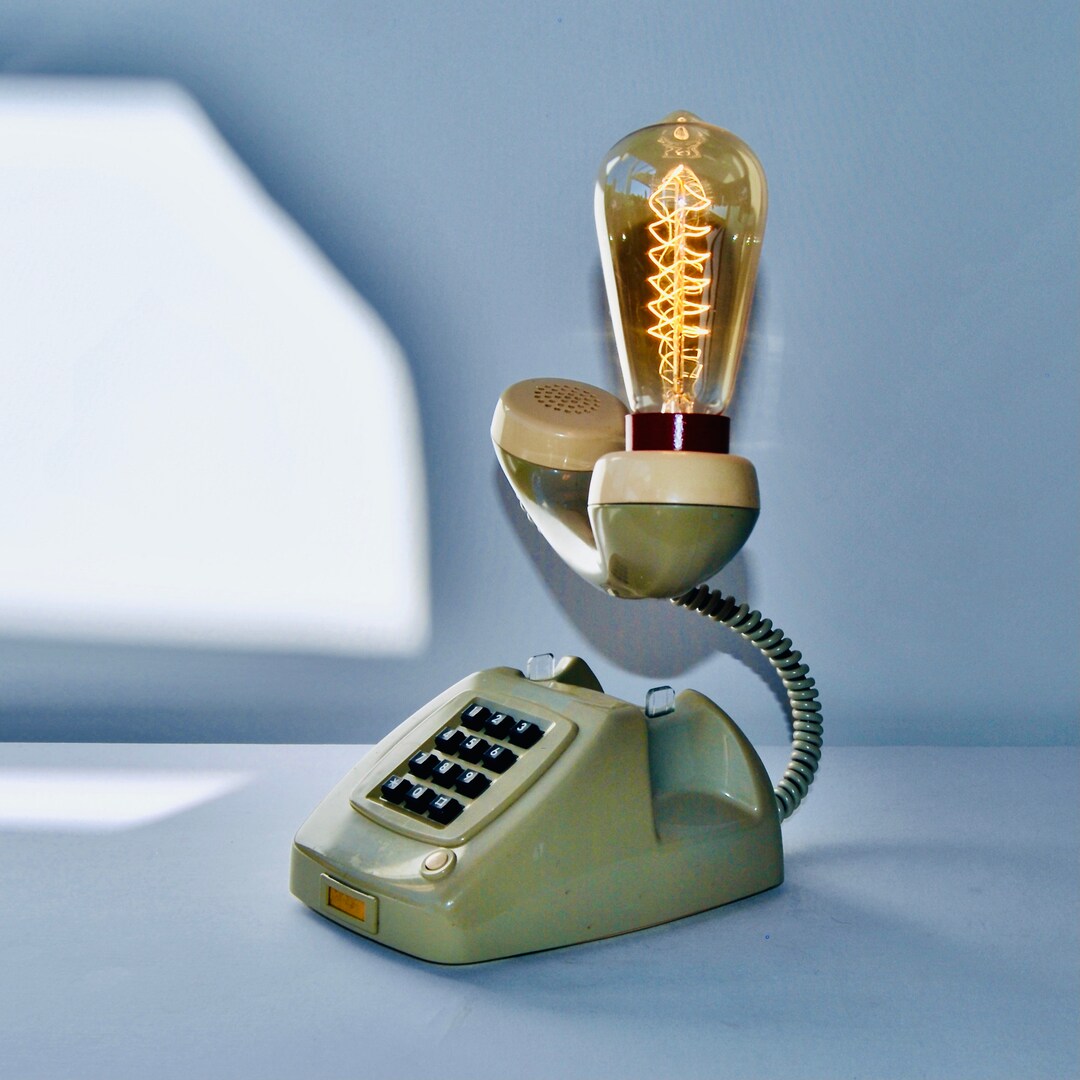 Recicled Vintage Lamp Made From Original Ericsson Phone From the 80s ...