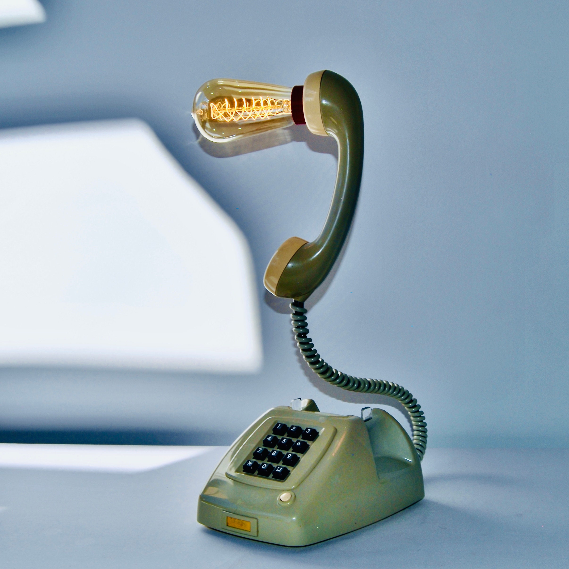 Recicled Vintage Lamp Made From Original Ericsson Phone From the 80s ...