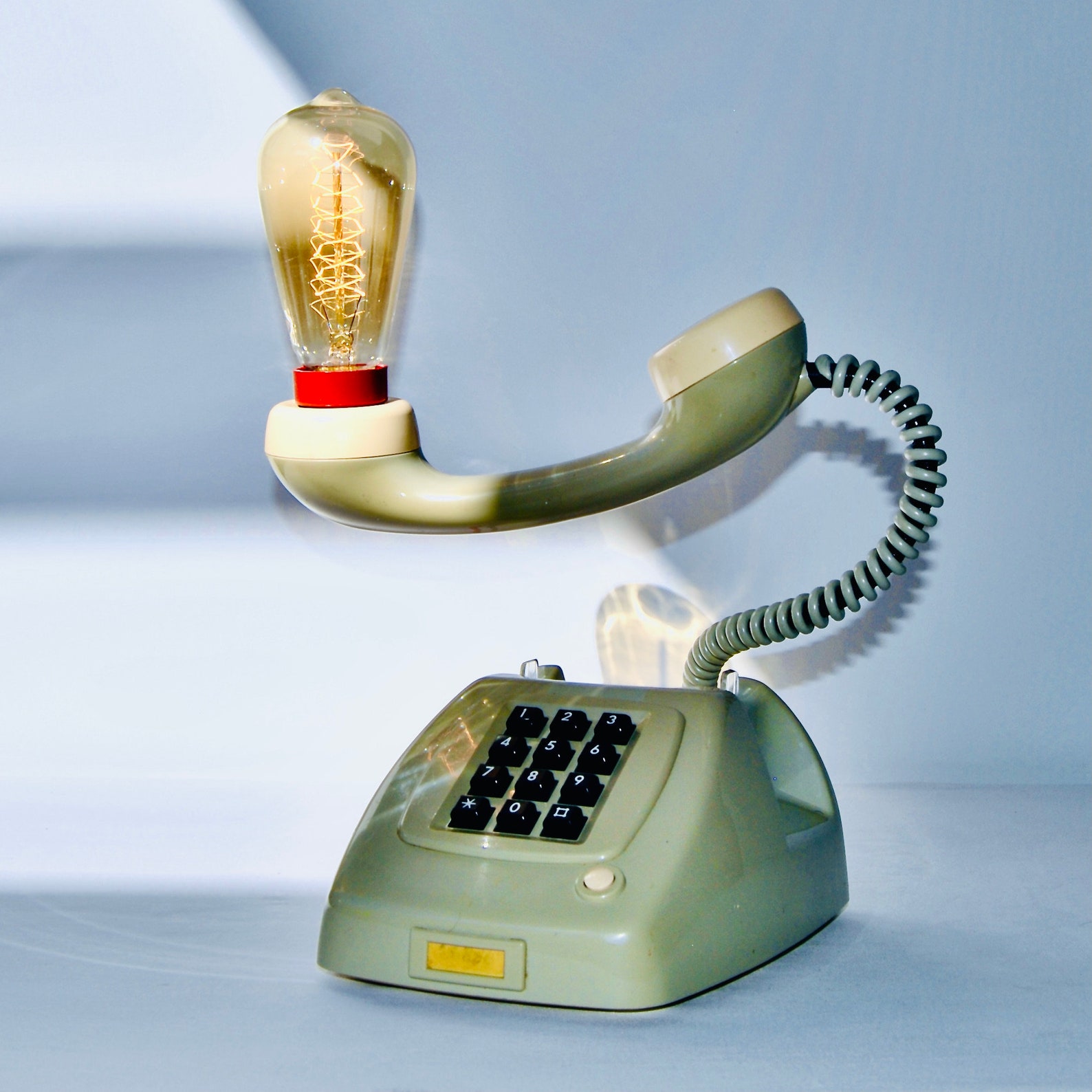 Recicled Vintage Lamp Made From Original Ericsson Phone From the 80s ...