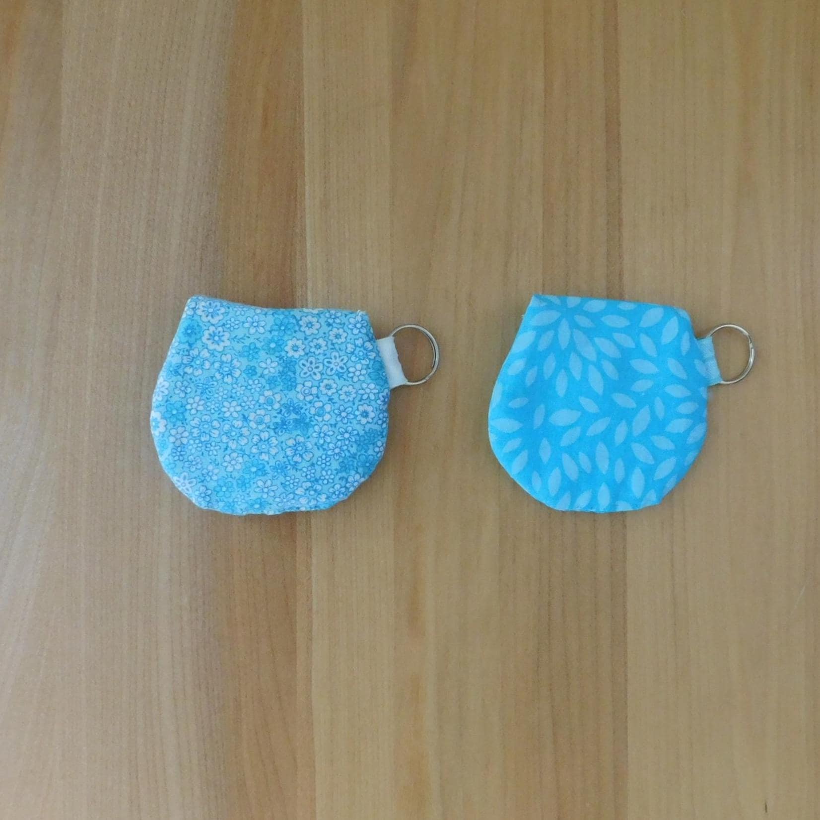 Padded Cotton Coin Purse With Keyring: Snap Closure Mini Pouch - Etsy