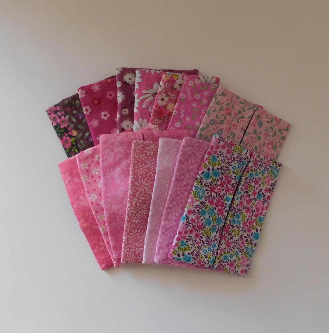 Pink Floral Fabric Pocket Tissue Holder: Travel Tissue Cozy - Etsy