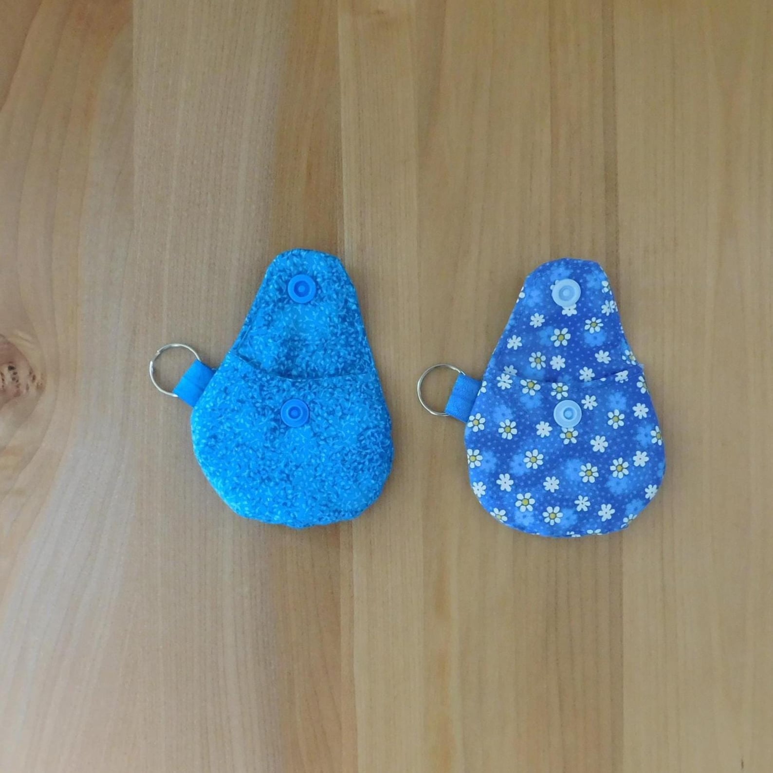 Padded Cotton Coin Purse With Keyring: Snap Closure Mini Pouch - Etsy
