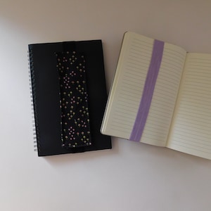 Fabric Journal Pen Holder: Elastic Notebook Bookmark - Holds 2-3 Pens ...