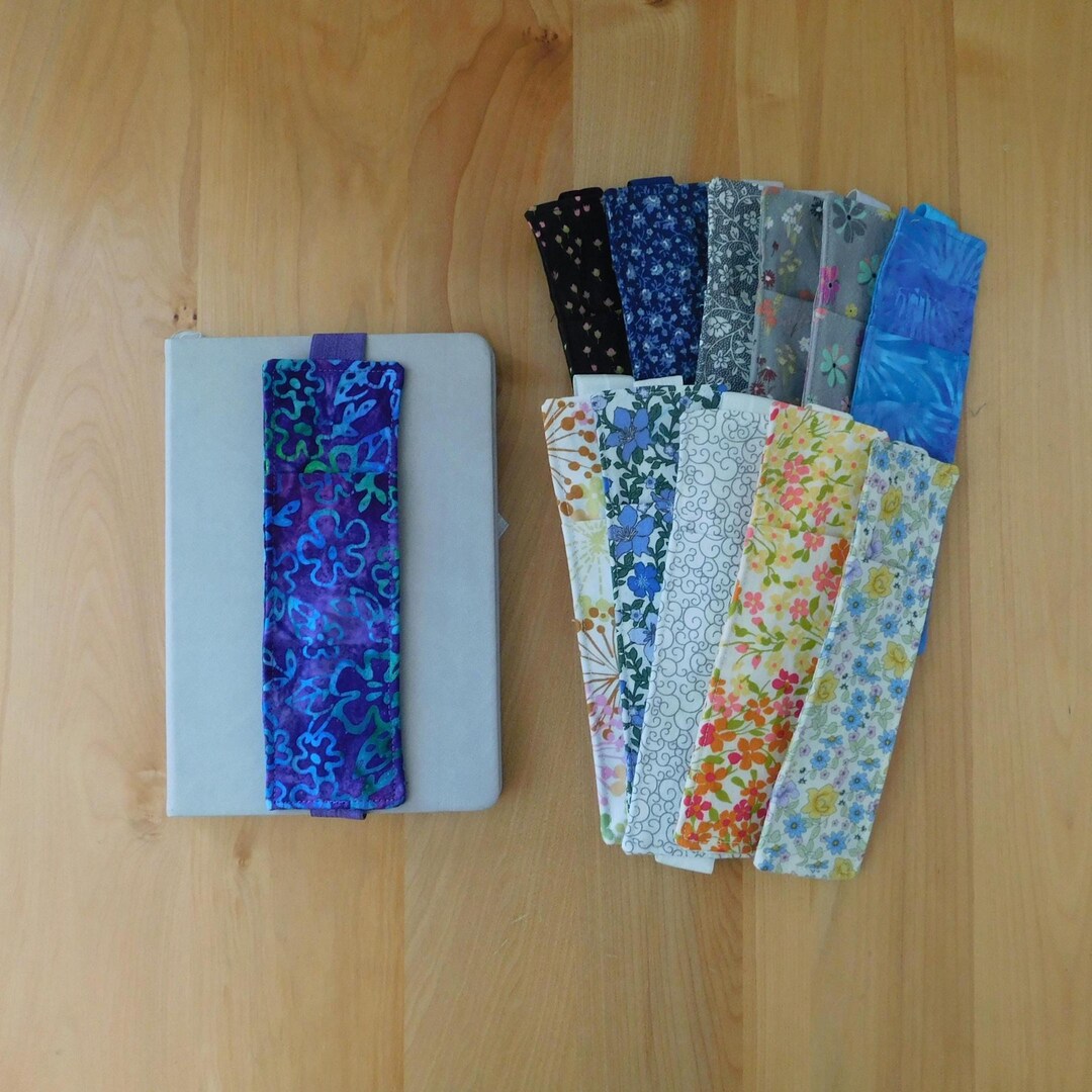 Journal Pen Holder/ Pen Holder/ Fabric Pen Holder/ Book Pencil Holder ...