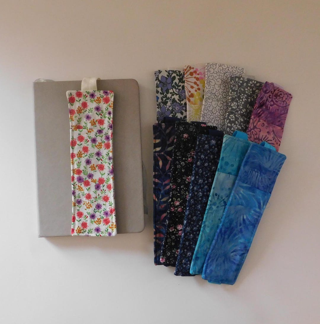 Journal Pen Holder/ Pen Holder/ Fabric Pen Holder/ Book Pencil Holder ...
