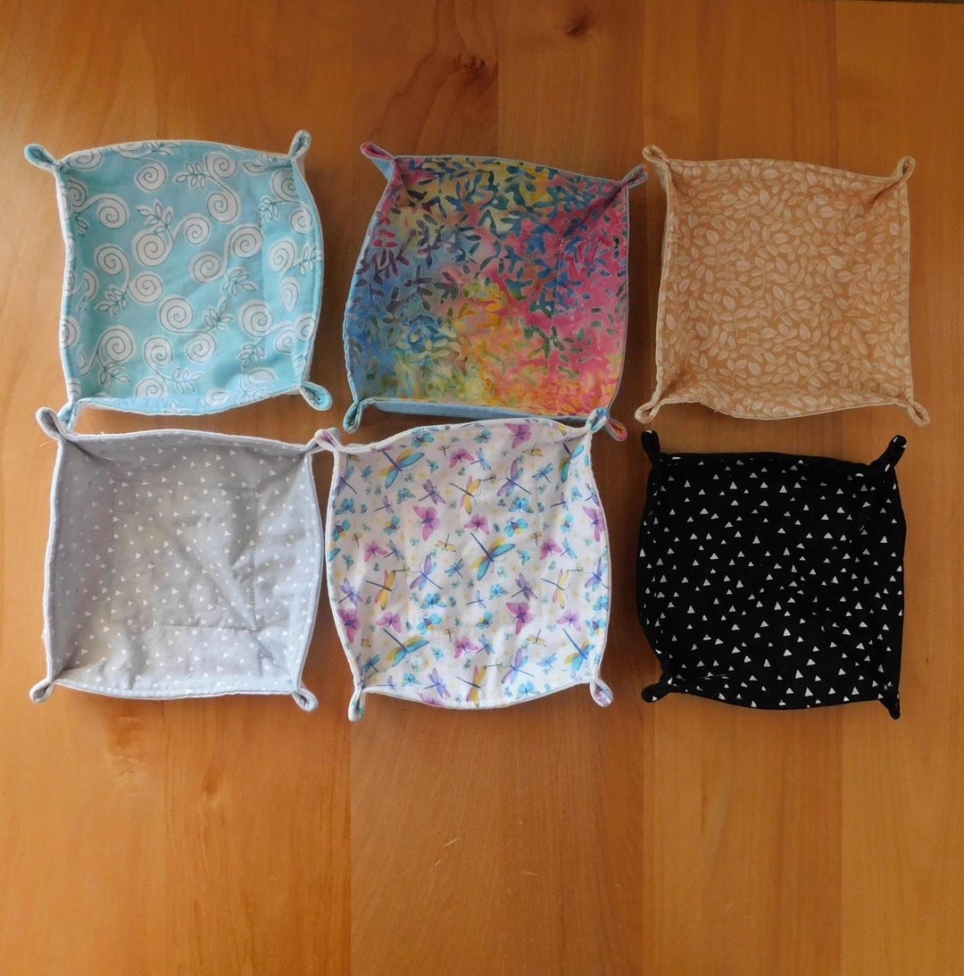 Decorative Fabric Tray: Quilted Cotton Catchall - Small Storage - Etsy