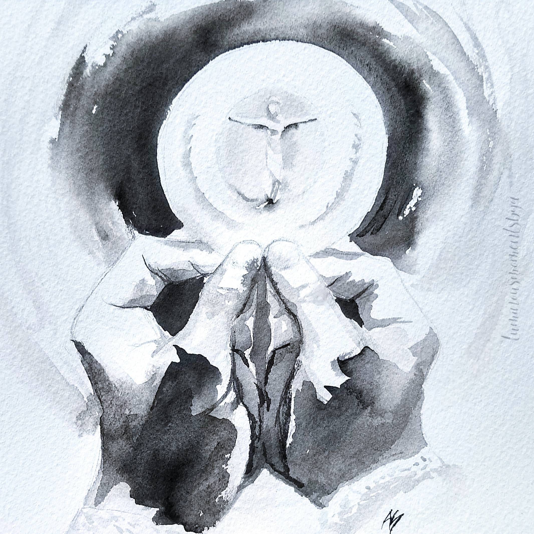 The Body of Christ eucharist Ink giclee Print - Etsy