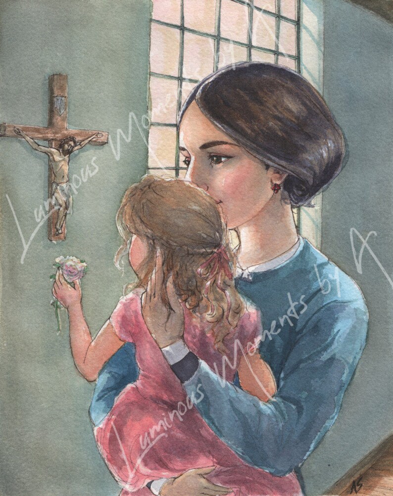 St Zelie Martin Watercolor giclee Print - Etsy