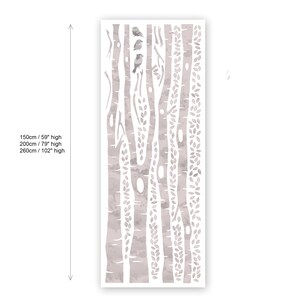 Wall Decal Birch Tree Birds Leaves Brown Sepia Watercolor Baby Sticker ...