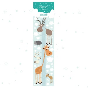 Growth Chart Decal With Child's Name Wall Sticker Nursery - Etsy