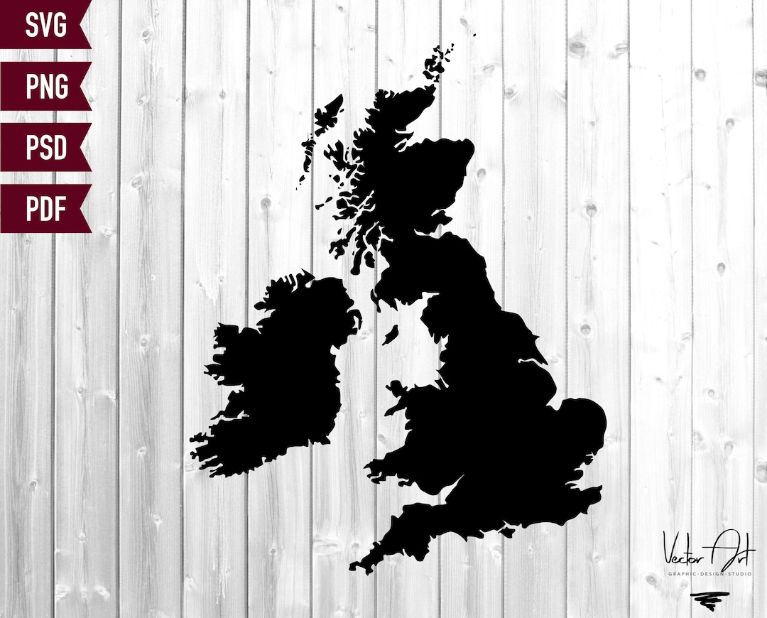 Great Britain and Ireland SVG, Great Britain and Ireland Cut File ...