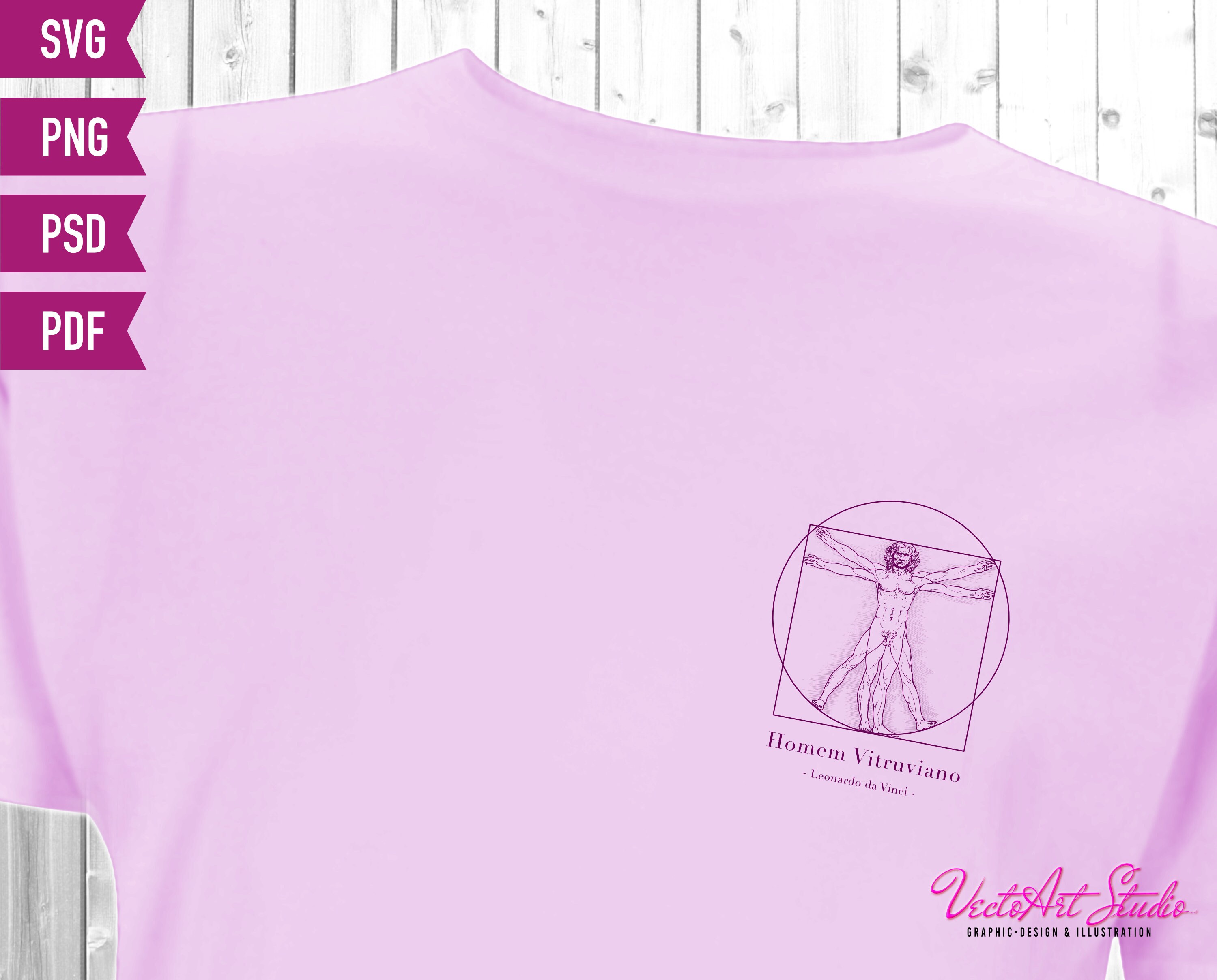 Leonardo Da Vinci - Homem Vitruviano - Vitruvian Man Shirt, SVG, PNG ...