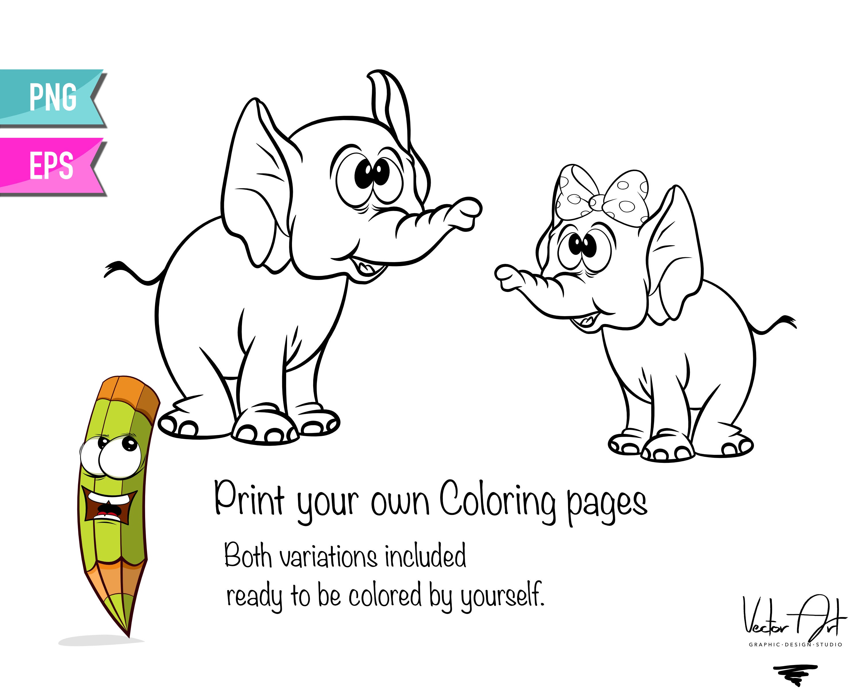 Cute Baby Elephant Clipart Set Nursery Animal Clipart Baby | Etsy Canada