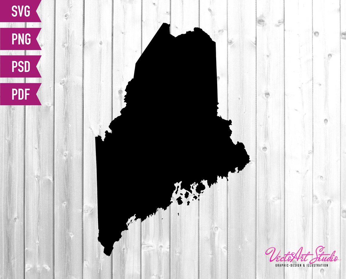 Maine Svg Maine State Svg USA Svg United States of America - Etsy