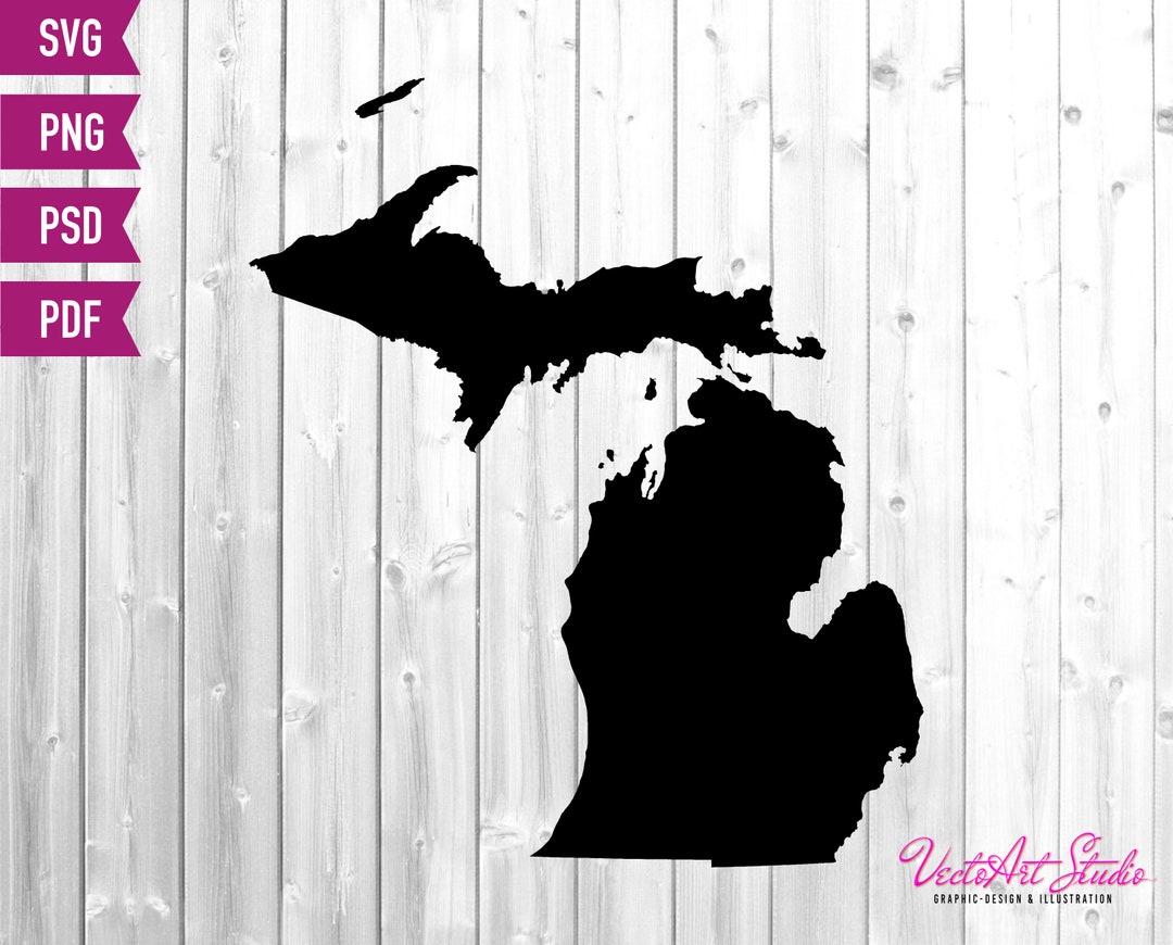 Michigan Svg, Michigan State Svg, USA Svg, United States of America Svg ...