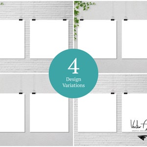Set of 2 SQUARE Paper Frames Mockup, DIGITAL FRAMES, Clipart Frames ...
