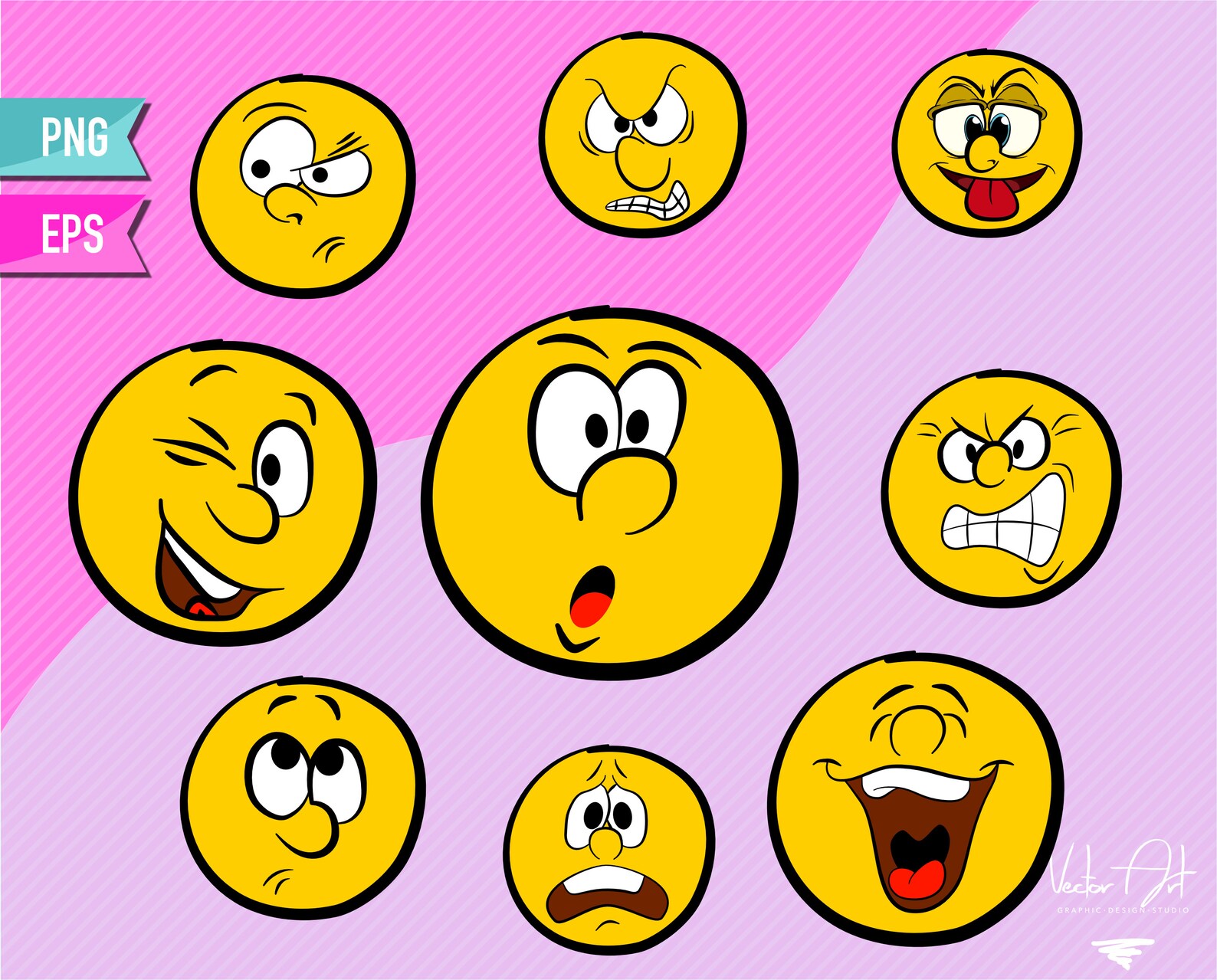 EMOJI CLIPART Digital File Smileys Cute Emojis Smiley - Etsy