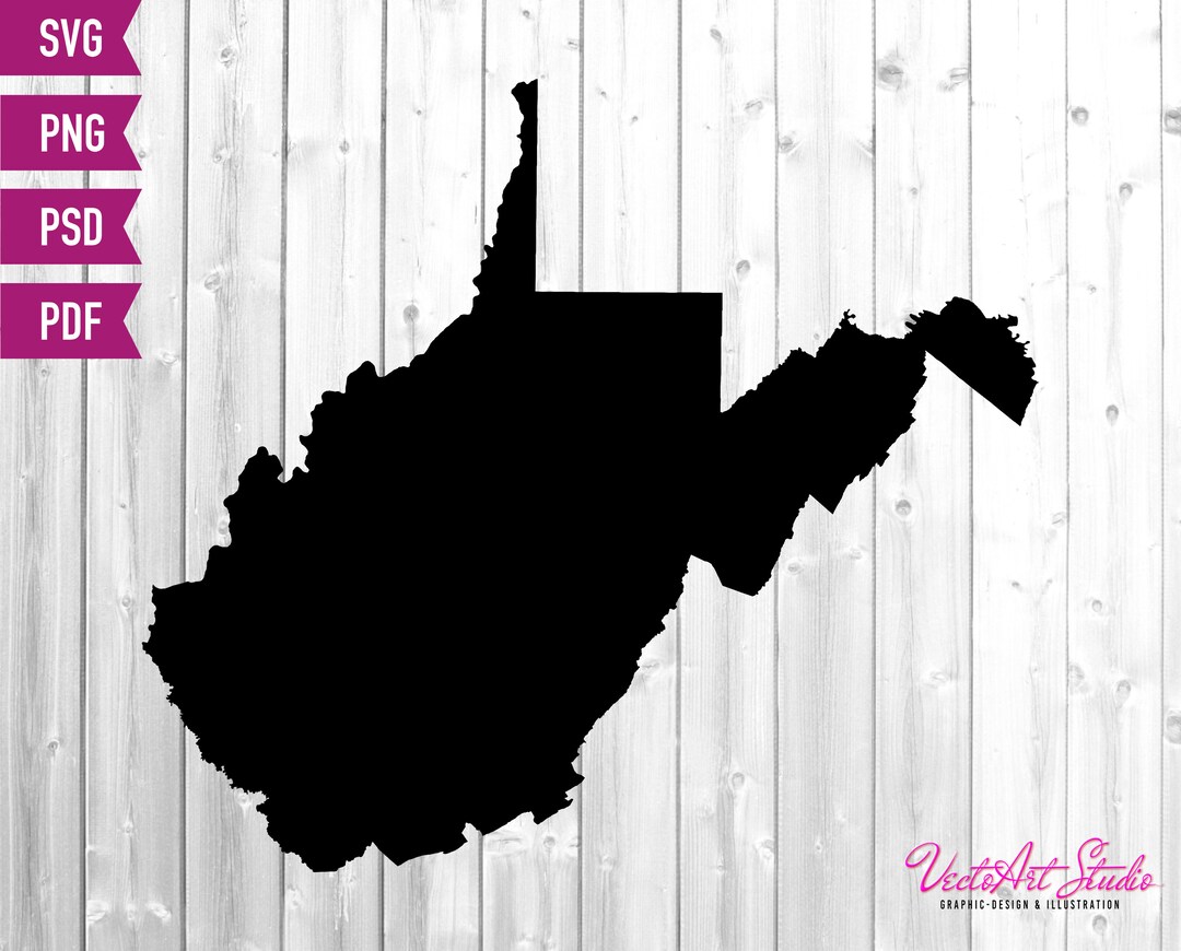 West Virginia Svg, West Virginia State Svg, USA Svg, United States of ...
