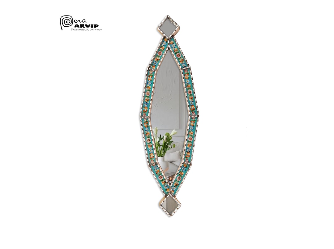 Columna Turquesa Peruana De Cuscaja De Espejo Largo En Una Variedad De ...