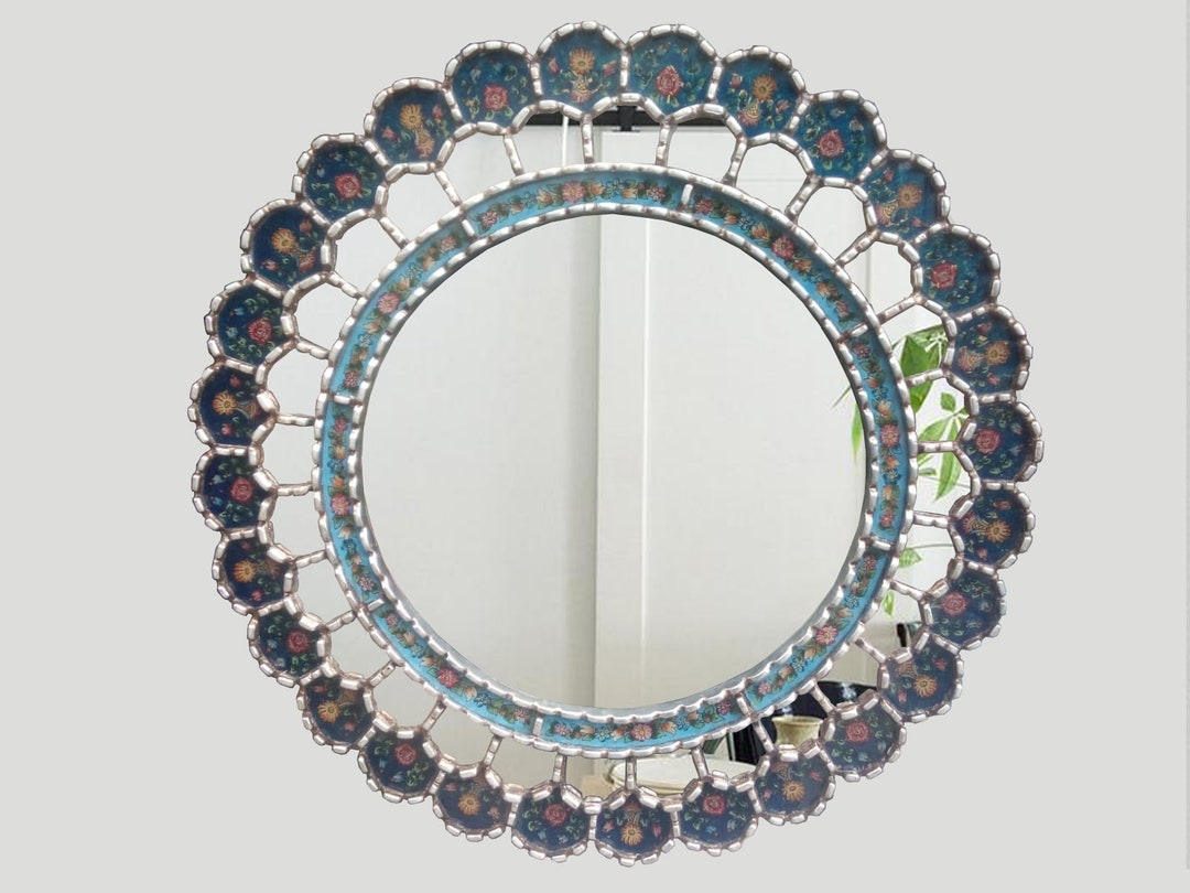 Peruvian Mirror-decorative Wall Mirror-peruvian Crafts -art in Glass ...