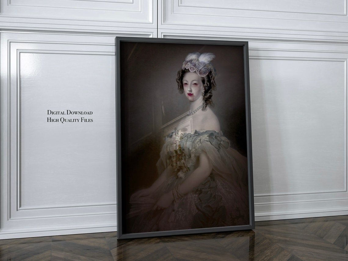 Victorian Goth Vampire Macabre Wall Art Dark Academia - Etsy