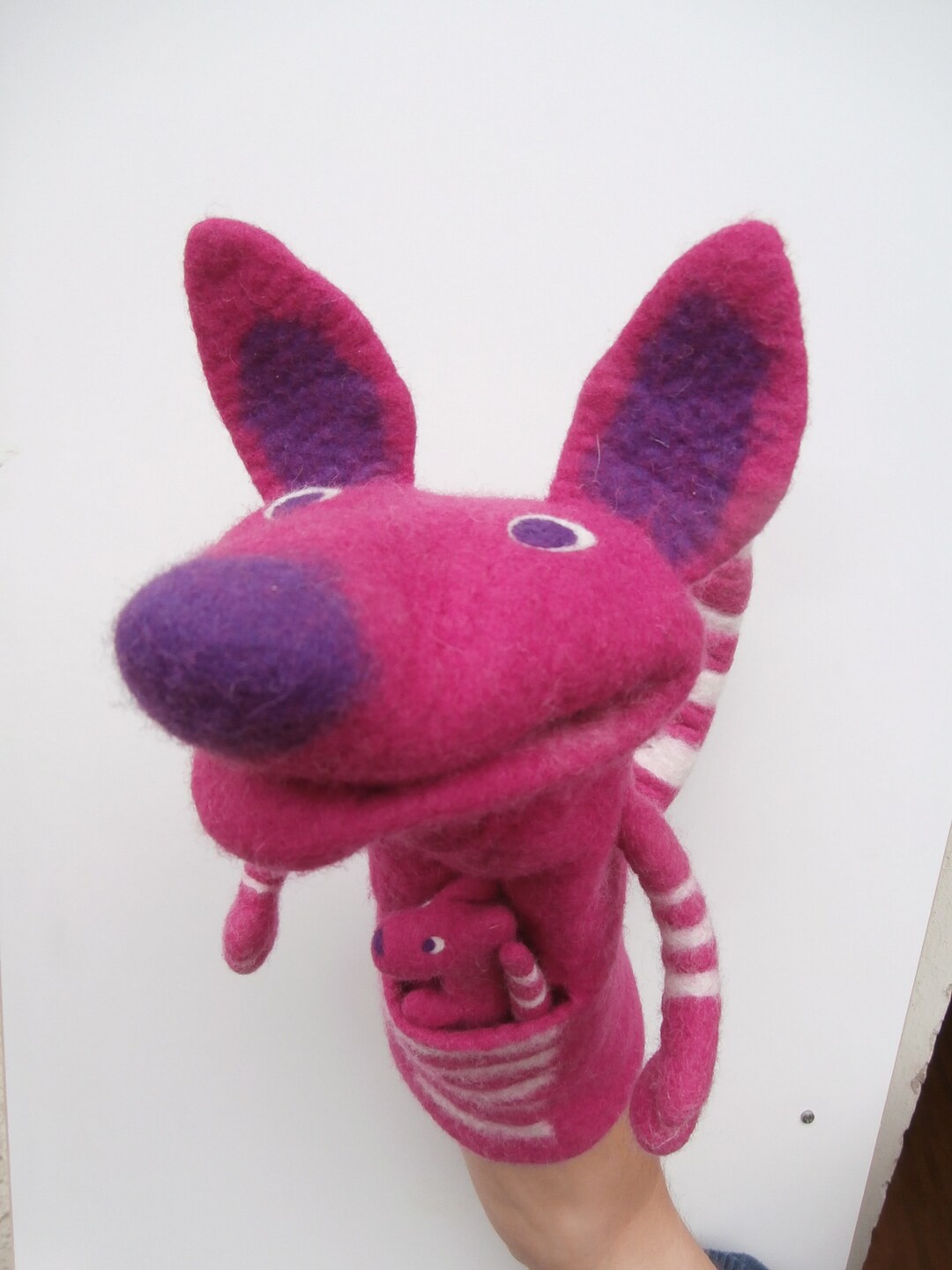 Hand Puppet kangaroo With Baby - Etsy